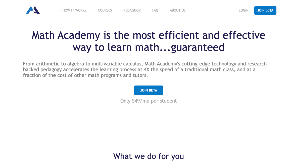 Math Curriculum Review: MathAcademy